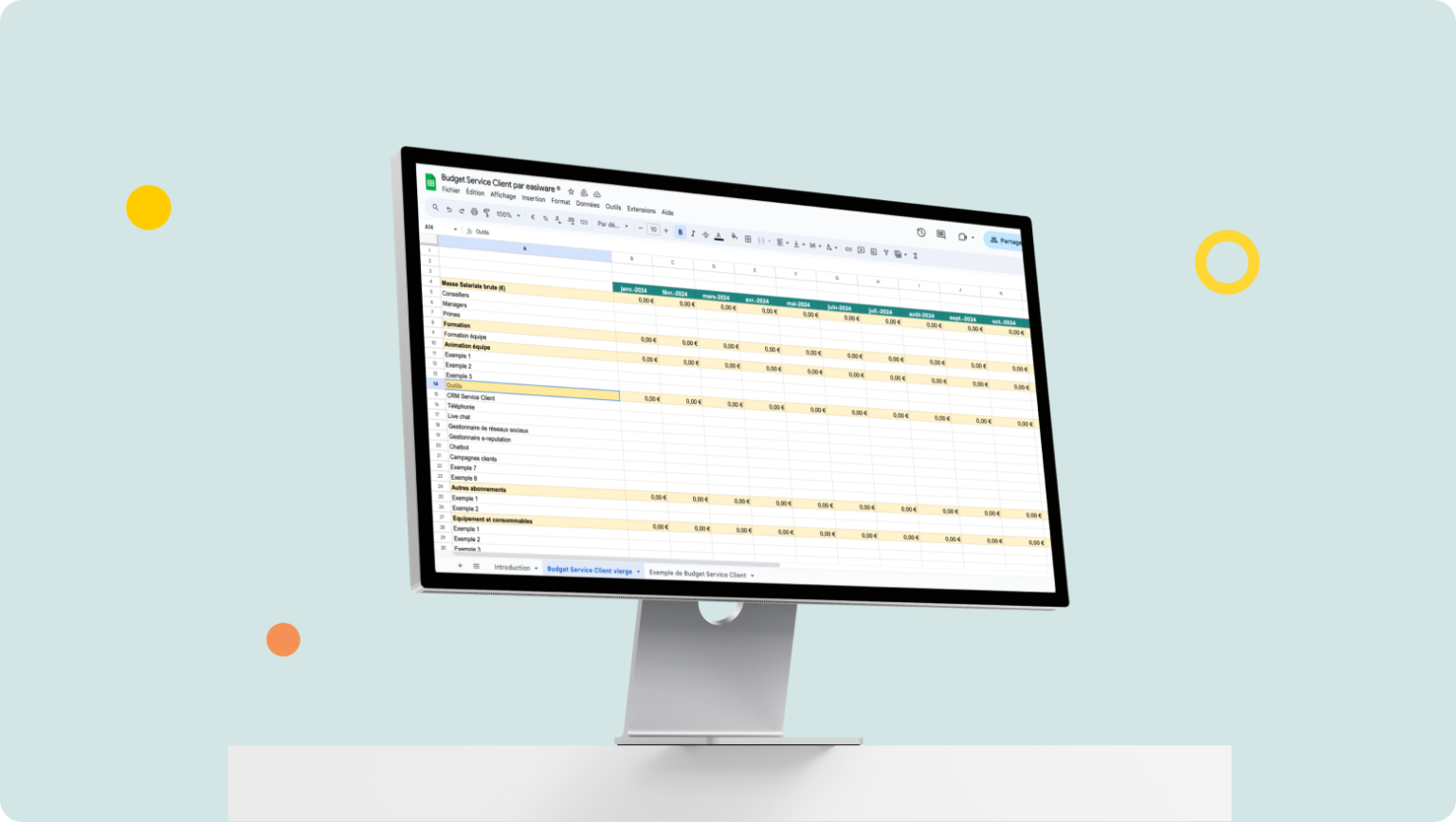 Modèle de budget du Service Client